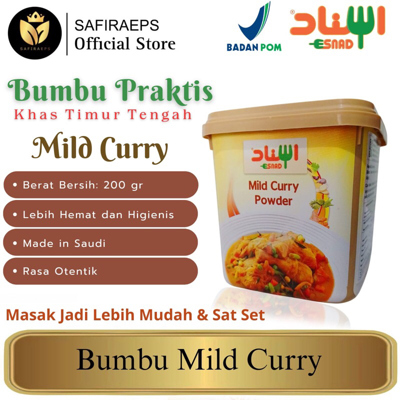 Original Saudi Esnad Mild Curry Powder Seasoning BPOM Halal - Esnad ...