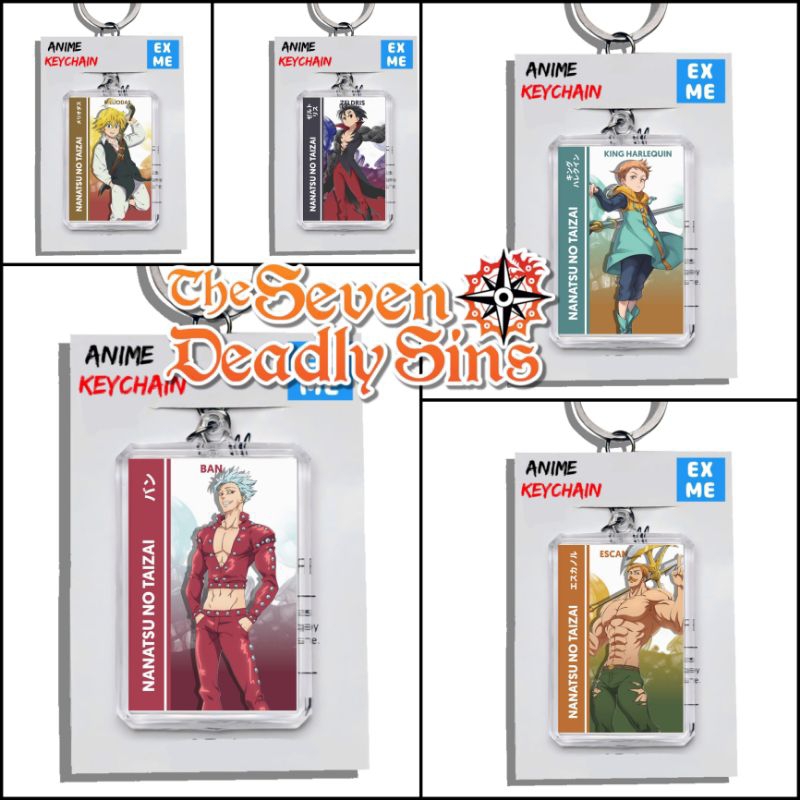 GANTUNGAN Nanatsu no Taizai Keychain - The Seven Deadly Sins Keychain ...