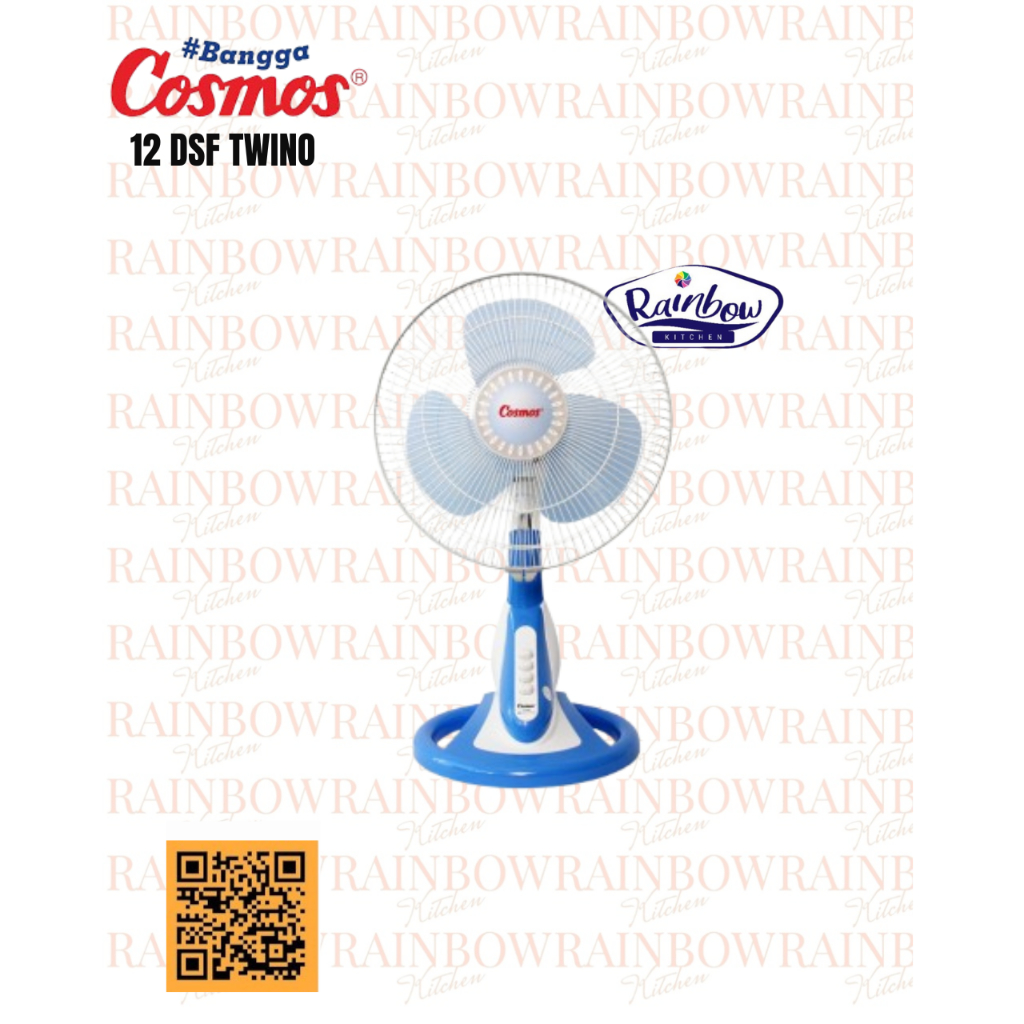Cosmos 12 Dsf Twino - 2-in-1 12-inch fan (Desk & Wall) | Shopee Malaysia