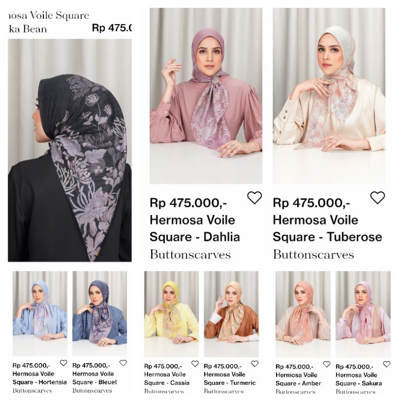 Buttonscarves hermosa voile, new, original (box) | Shopee Malaysia