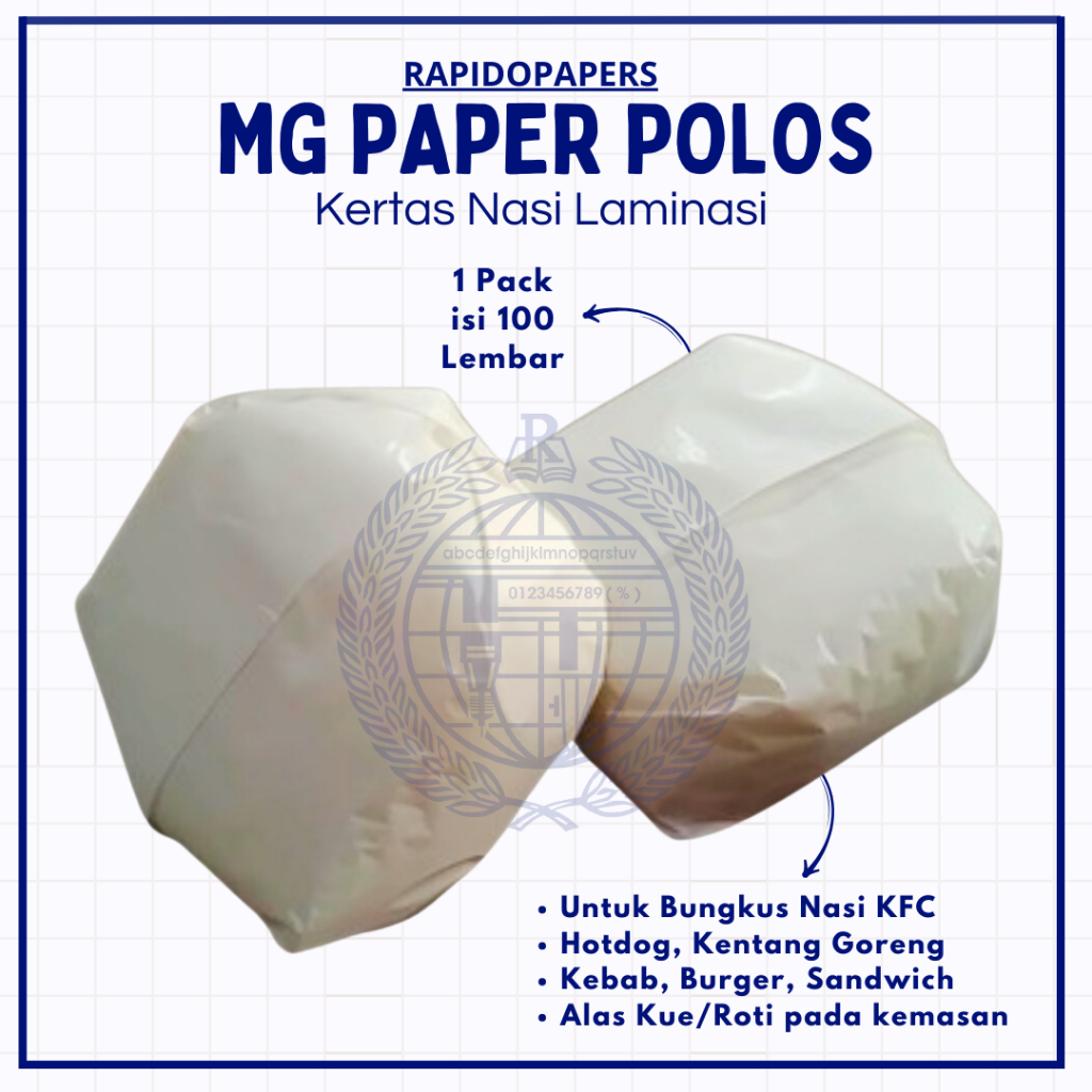 Kfc MCD BURGER KEBAB RICE WRAPPING PAPER 100 Sheets | Mg PAPER / ANTI ...