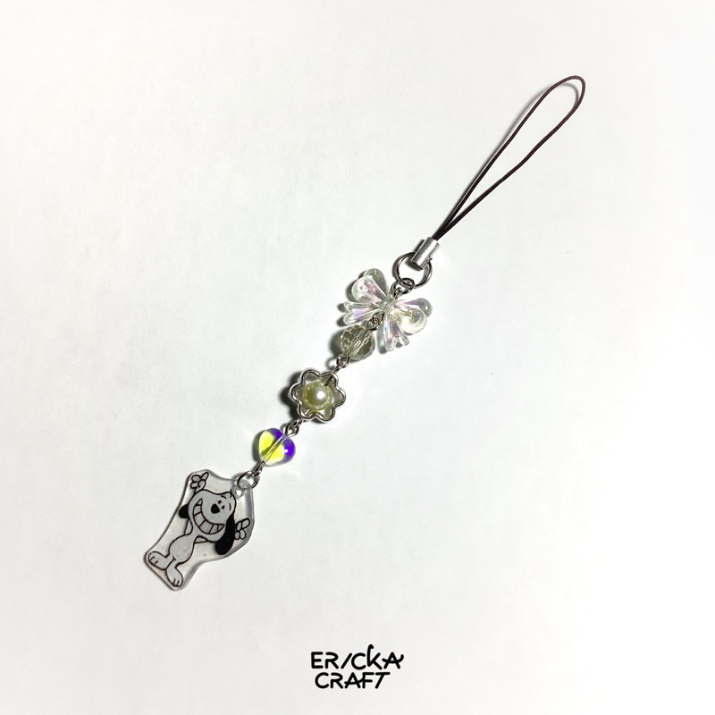 GANTUNGAN Snoopy PHONE CHARM PEACE PAPER SHRINK DIY KEYCHAIN BALLCHAIN ...