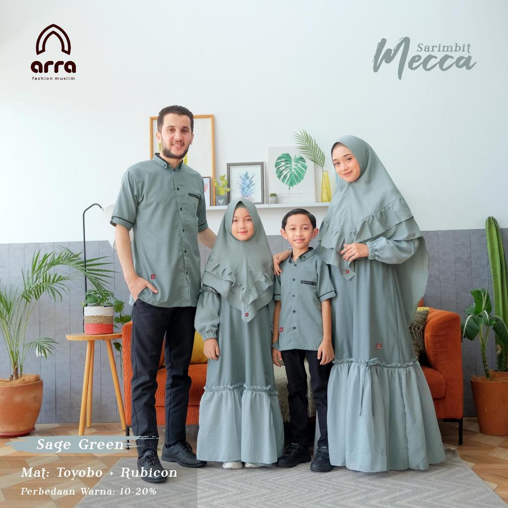 Family COUPLE BAJU KOKO GAMIS MEN WOMEN ARRA SARIMBIT MECCA SAGE GREEN ...