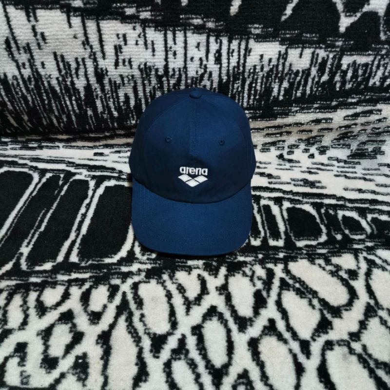 Navy logo embroidered arena caps | Shopee Malaysia