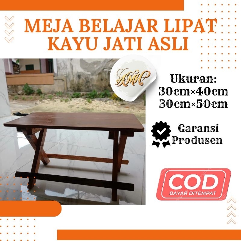KAYU Amh - ORIGINAL TEAK WOOD FOLDING STUDY TABLE | Shopee Malaysia