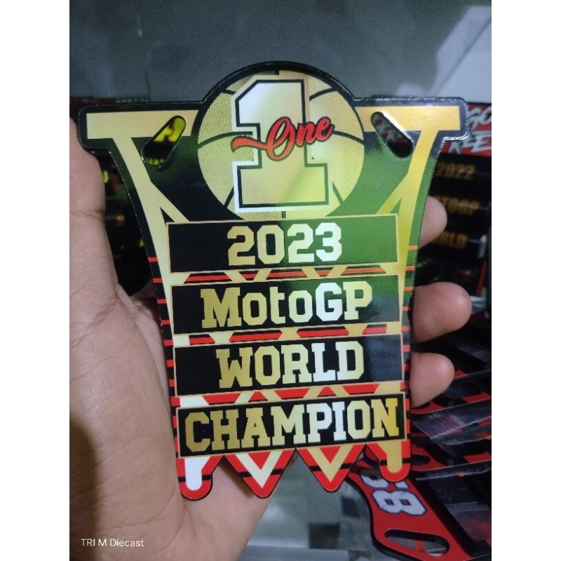 Miniature pit board francesco bagnaia world champion motogp 2023 scale ...