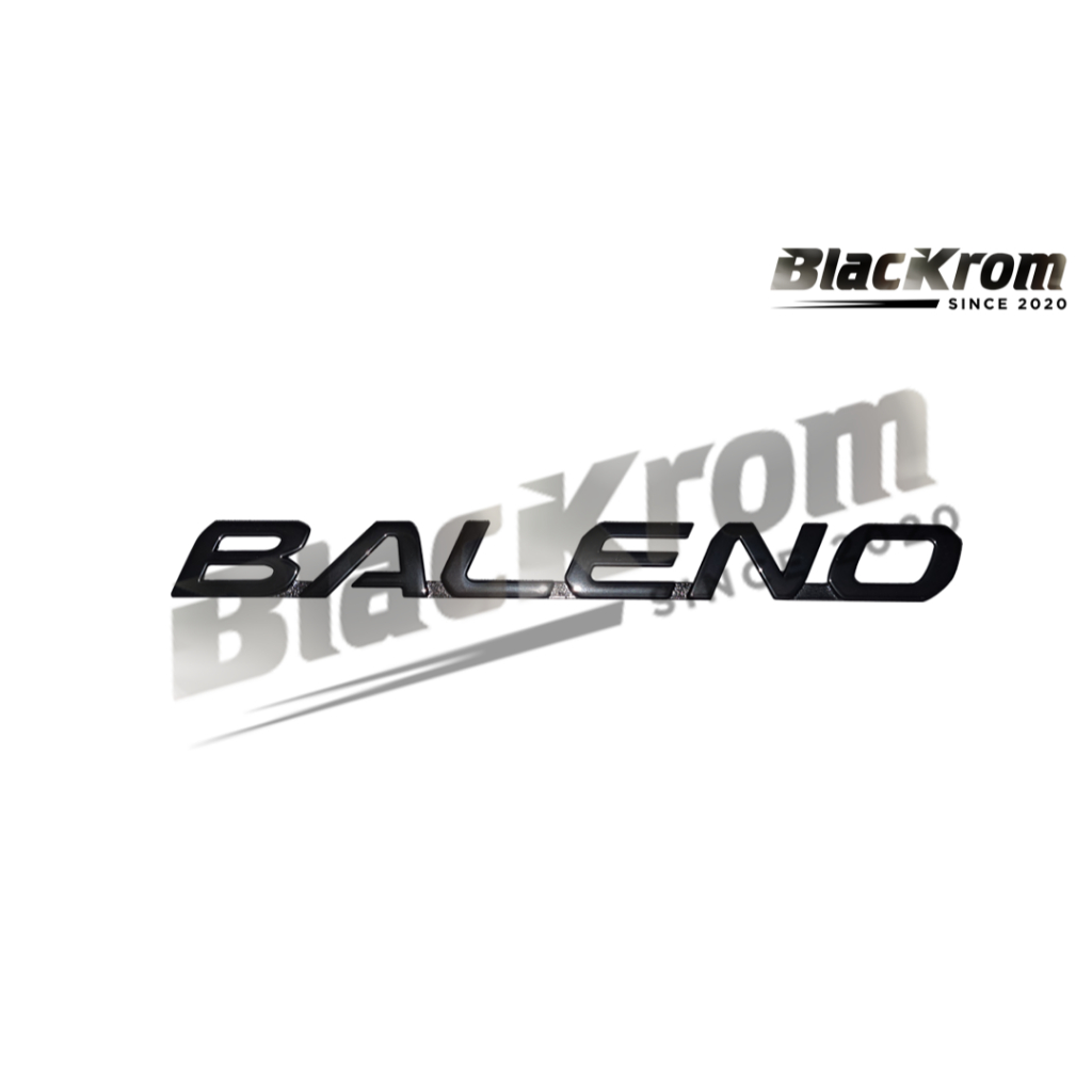 Black Chrome Emblem Logo with Baleno New Writing | Shopee Malaysia