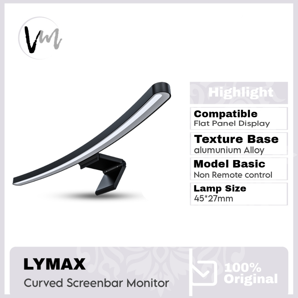 Lymax Hanging Light Desk Lamp Monitor Bar Curved Screen Display PC ...