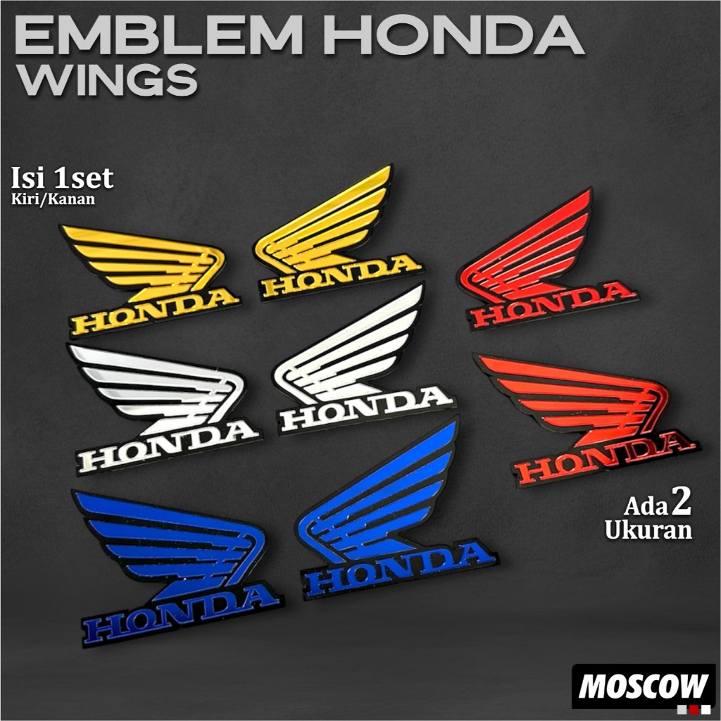 NEWEST PRODUCT HONDA WINGS EMBLEM 2PCS HONDA EMBLEM MOTORCYCLE EMBLEM 1 ...
