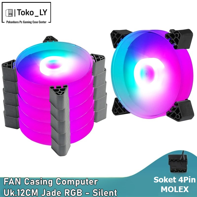 Fan CASING RGB 12CM/ FAN COOLER CASE GAMING PC 12CM - JADE RGB | Shopee ...