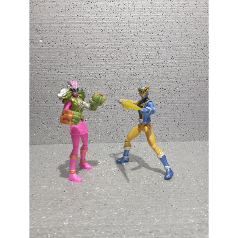 Power Rangers Dino Furry / Super Sentai Kishiryu Pink & Gold Ranger Set ...