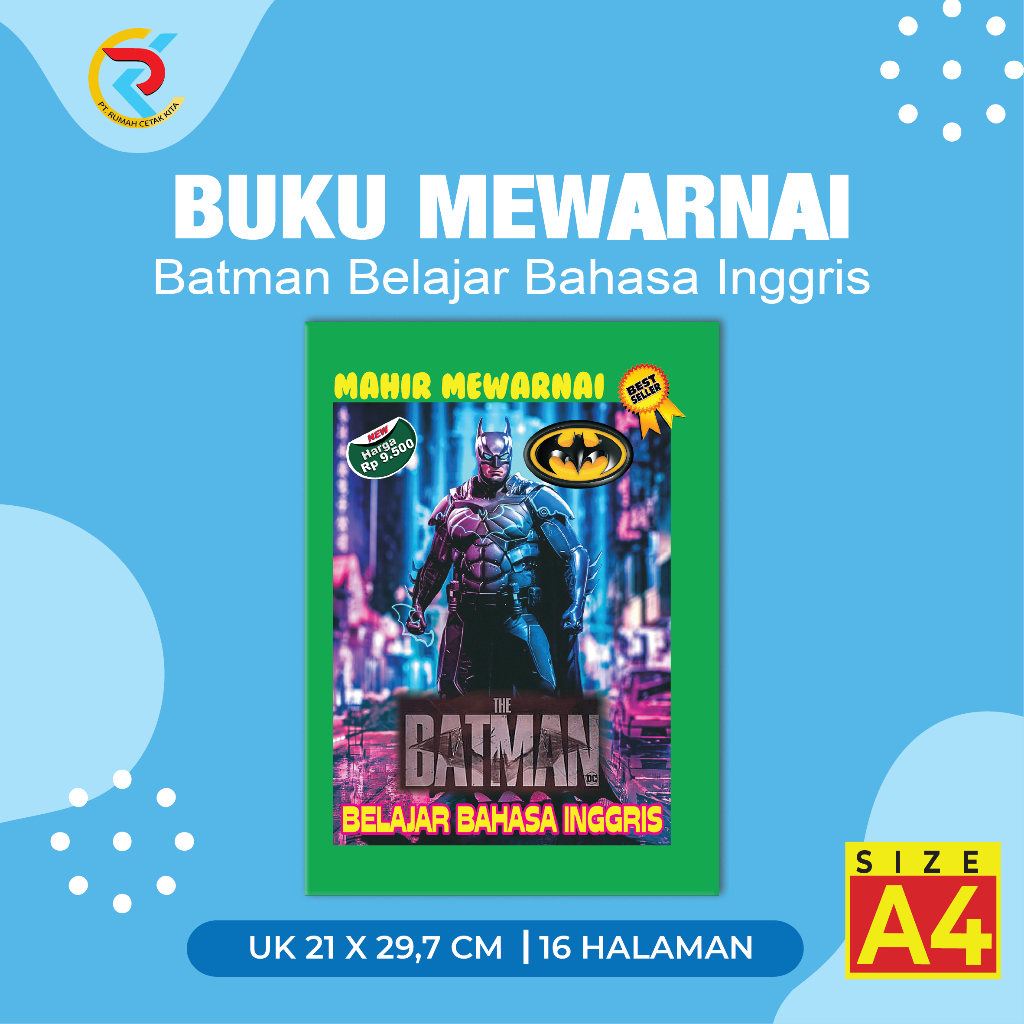 Children's coloring book series 2 "THE BATMAN: LEARNING BHS. ENGLISH ...