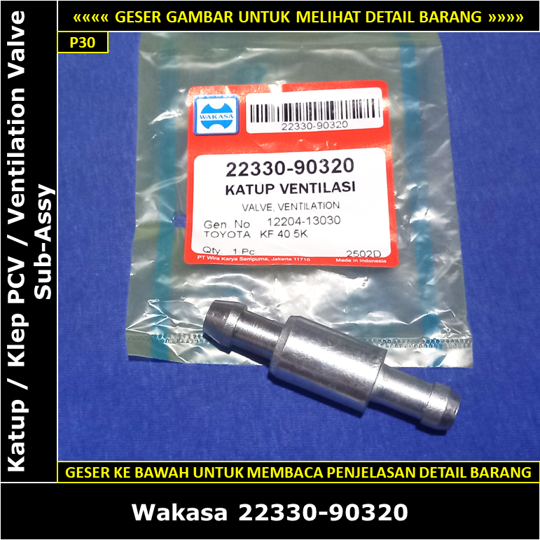 Valve Valve PCV Valve Toyota Kijang Super & Toyota Kijang Grand Extra ...