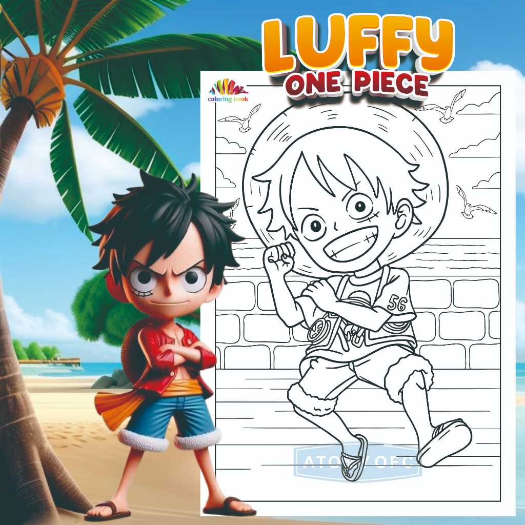 COLORING PAPER / COLORING / DRAWING PAPER / LUFFY ONE PIECE / COLORING ...