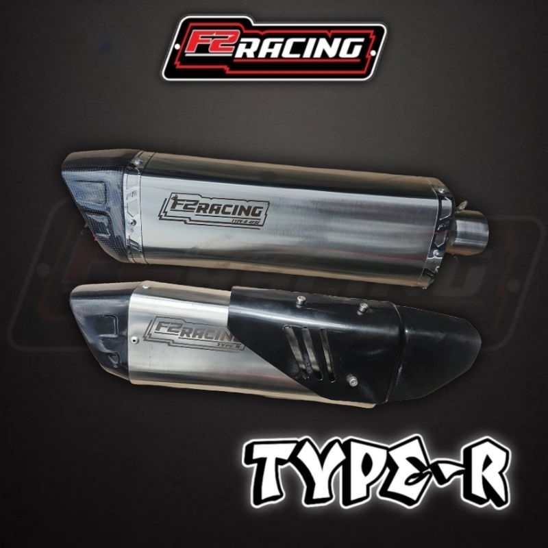 Original F2RACING TYPE-R EXHAUST for SPORT & NAKED MOTORCYCLES 150 ...