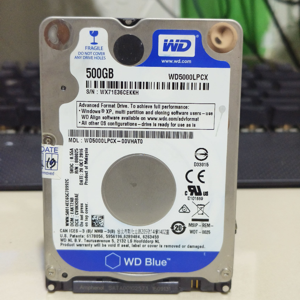 500gb LAPTOP HARD DISK WD BLUE SENTINEL 100% | Shopee Malaysia