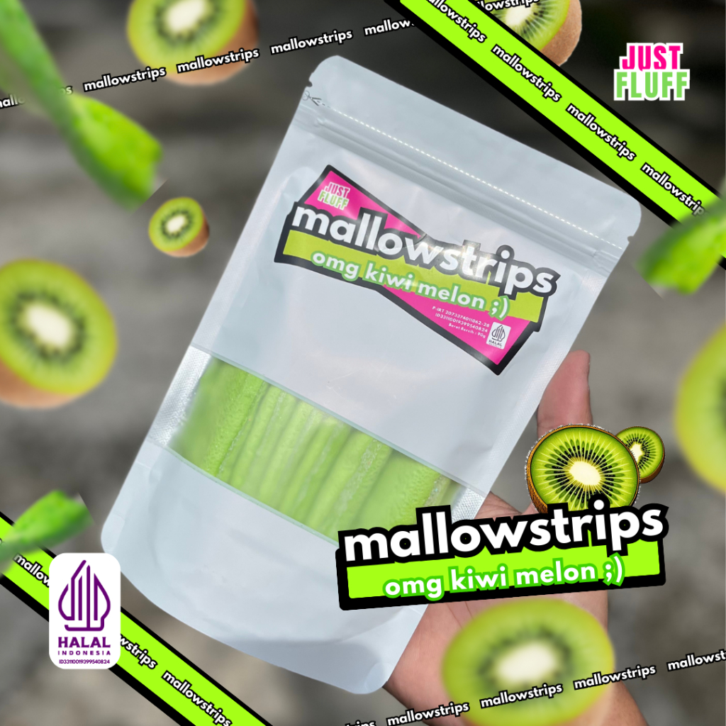 Mallow Strips OMG Kiwi Melon JustFluff Marshmallow [HALAL] [1PACK ...
