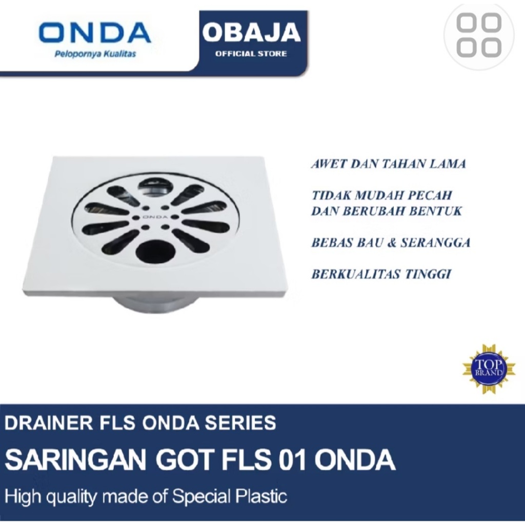 ONDA GOT FLS Strainer 01 1 1/2" ONDA / FLOOR DRAINER ONDA | Shopee Malaysia