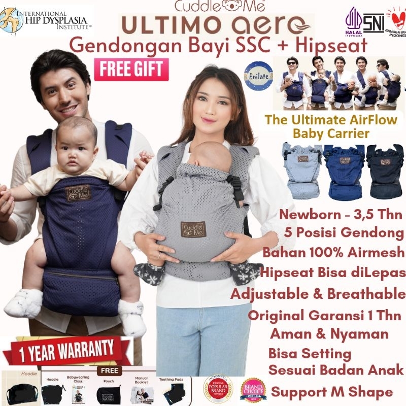 Cuddle Me Ultimo Aero Carrier Newborn Baby Carrier - 25kg SSC Hipseat ...