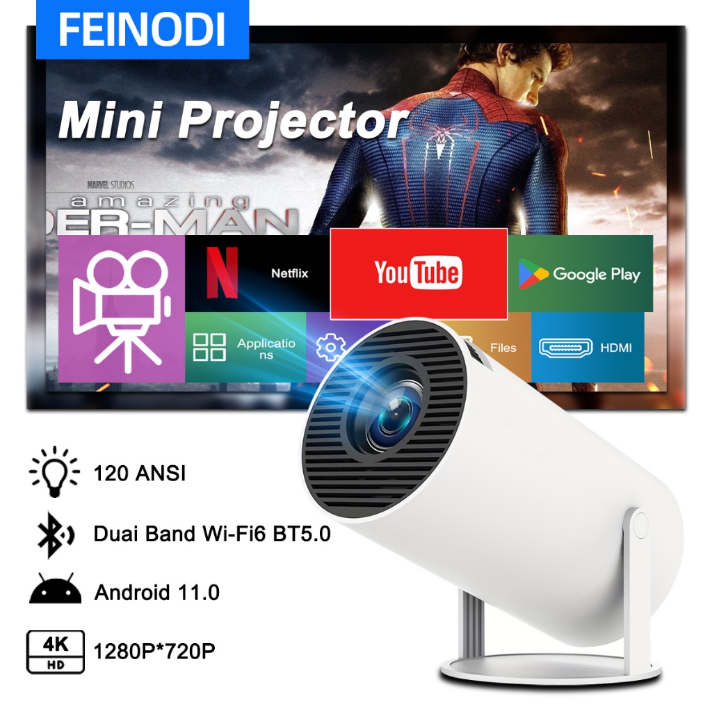 LAYAR Mini Projector Mobile Phone Android Portable Same Screen Wireless ...