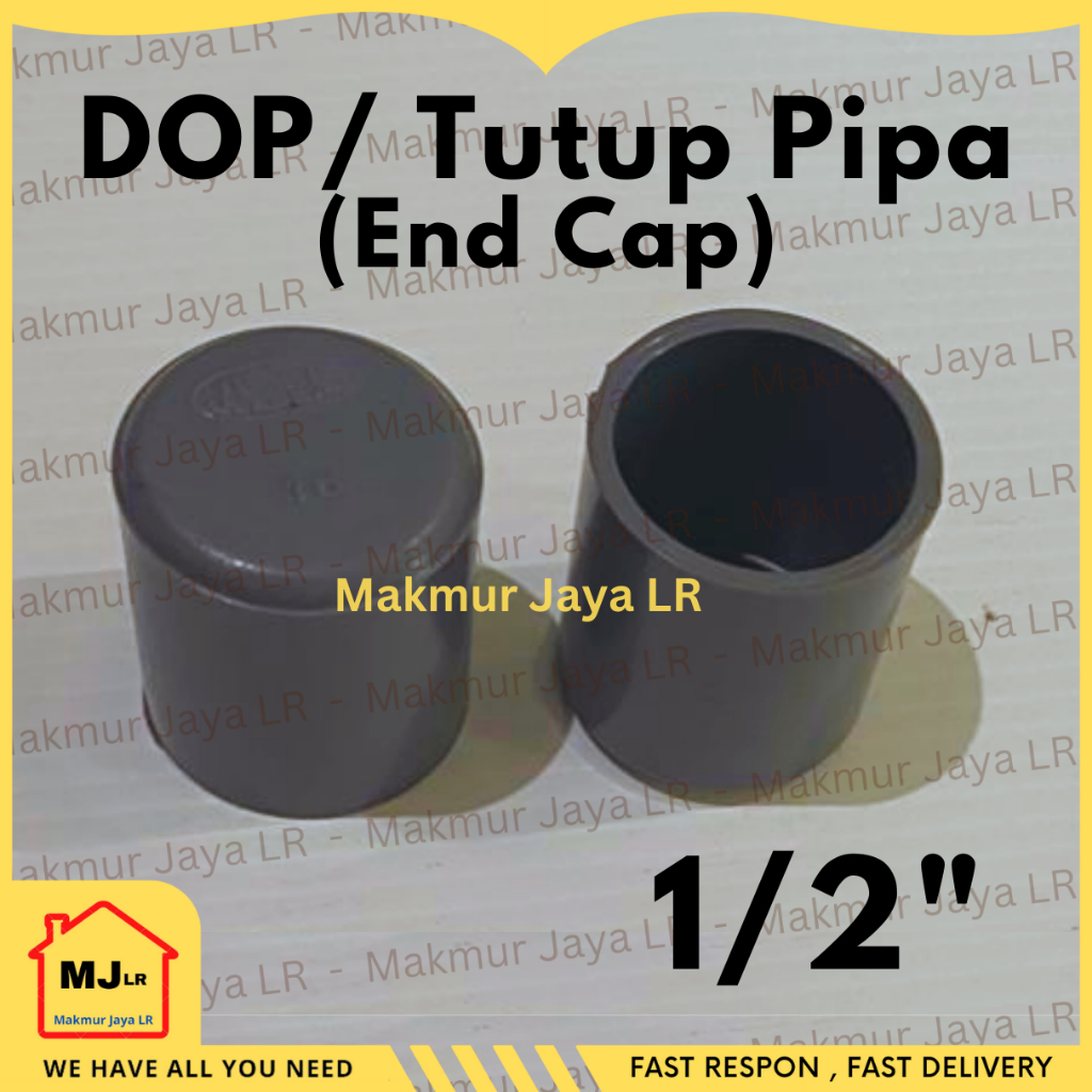 Dop PVC Pipe Cover 1/2" 1/2 inch PLAIN Without Thread | Shopee Malaysia