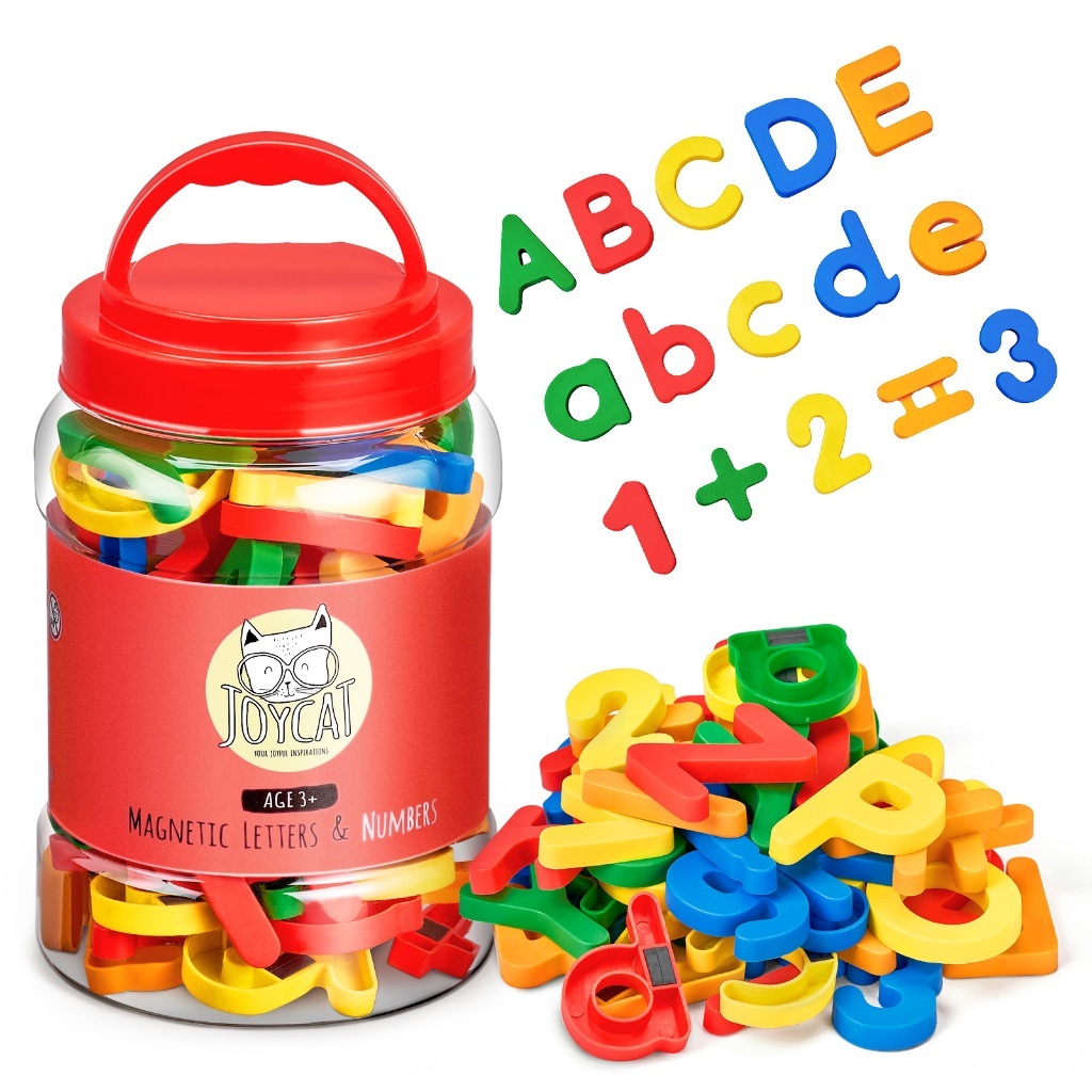 Joycat Magnets Letters Alphabet Numbers ABC Fridge Magnets 123 Colored ...