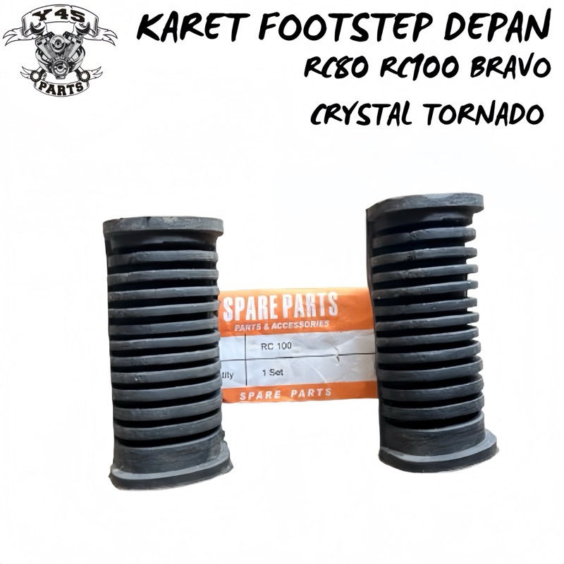 Front PUSTEP RUBBER RC80 RC 100 BRAVO CRYSTAL TORNADO 1set | Shopee ...