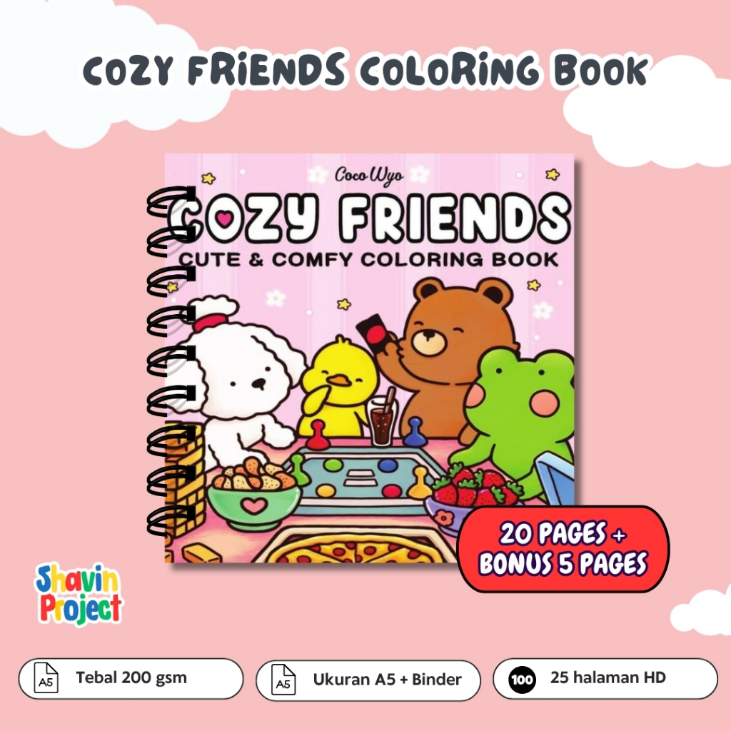 Coco Wyo Cozy Friends Coloring Book Coloring Book for Teenagers Adults ...