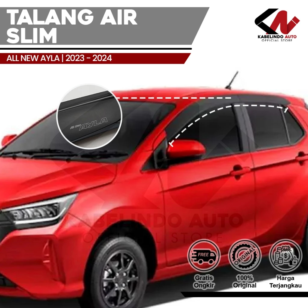 Daihatsu All New Ayla Car Door Water Gutters 2023 - 2024 Slim High ...