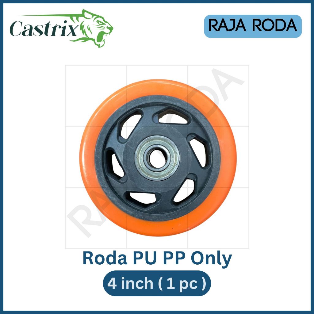 Castrix PU PP Wheel Trolley Steling Showcase Shelf 4" Polyurethane ...