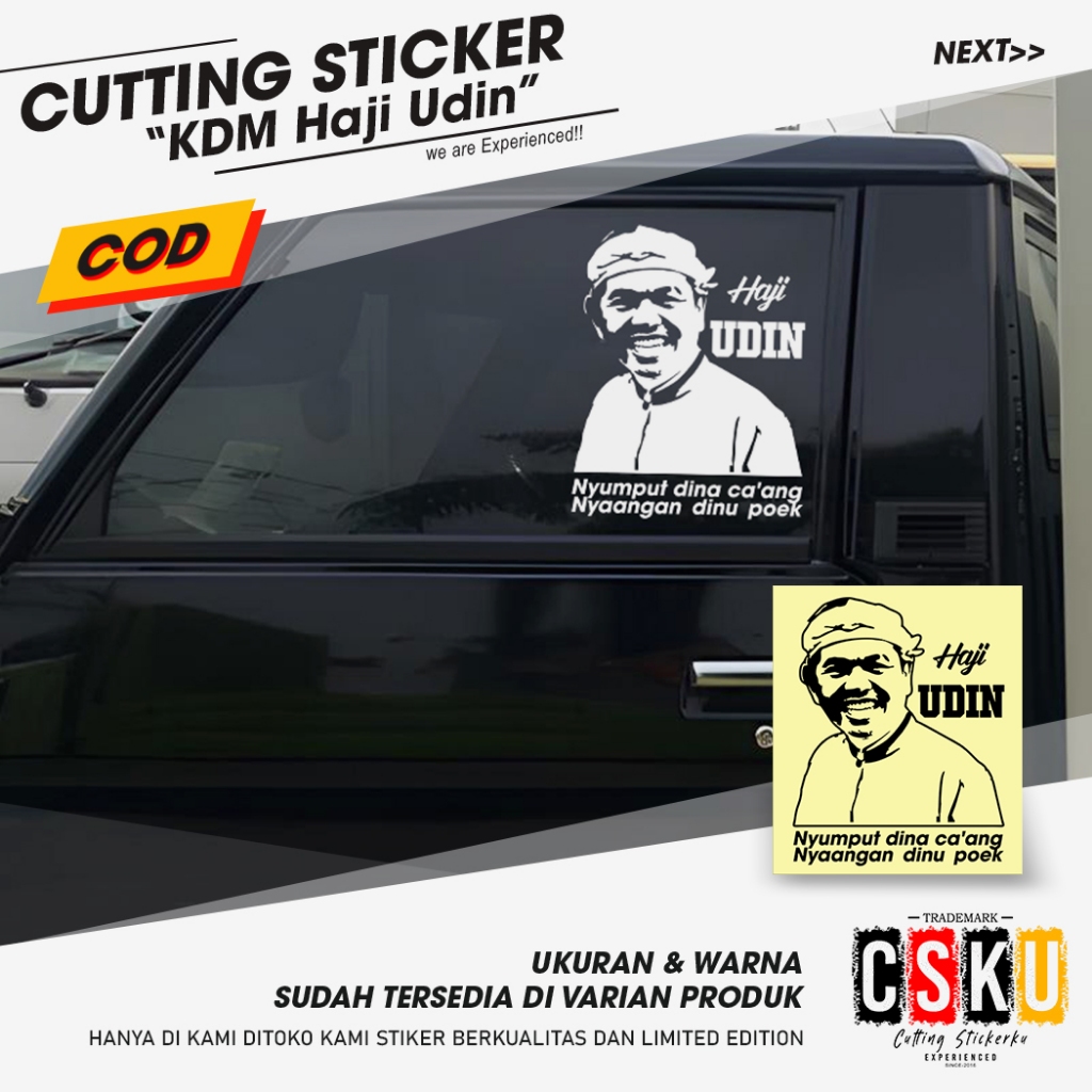 Cutting Stickers KDM Haji Udin Variations of Car Window Pickup Truck ...
