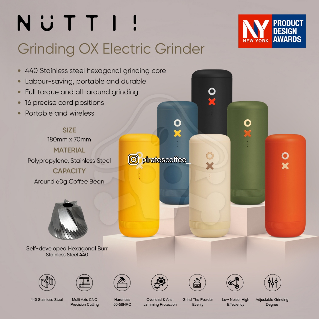Timemore X Nuttii OX Electric Portable Coffee Beans Grinder | Electric Coffee Bean Grinder ...