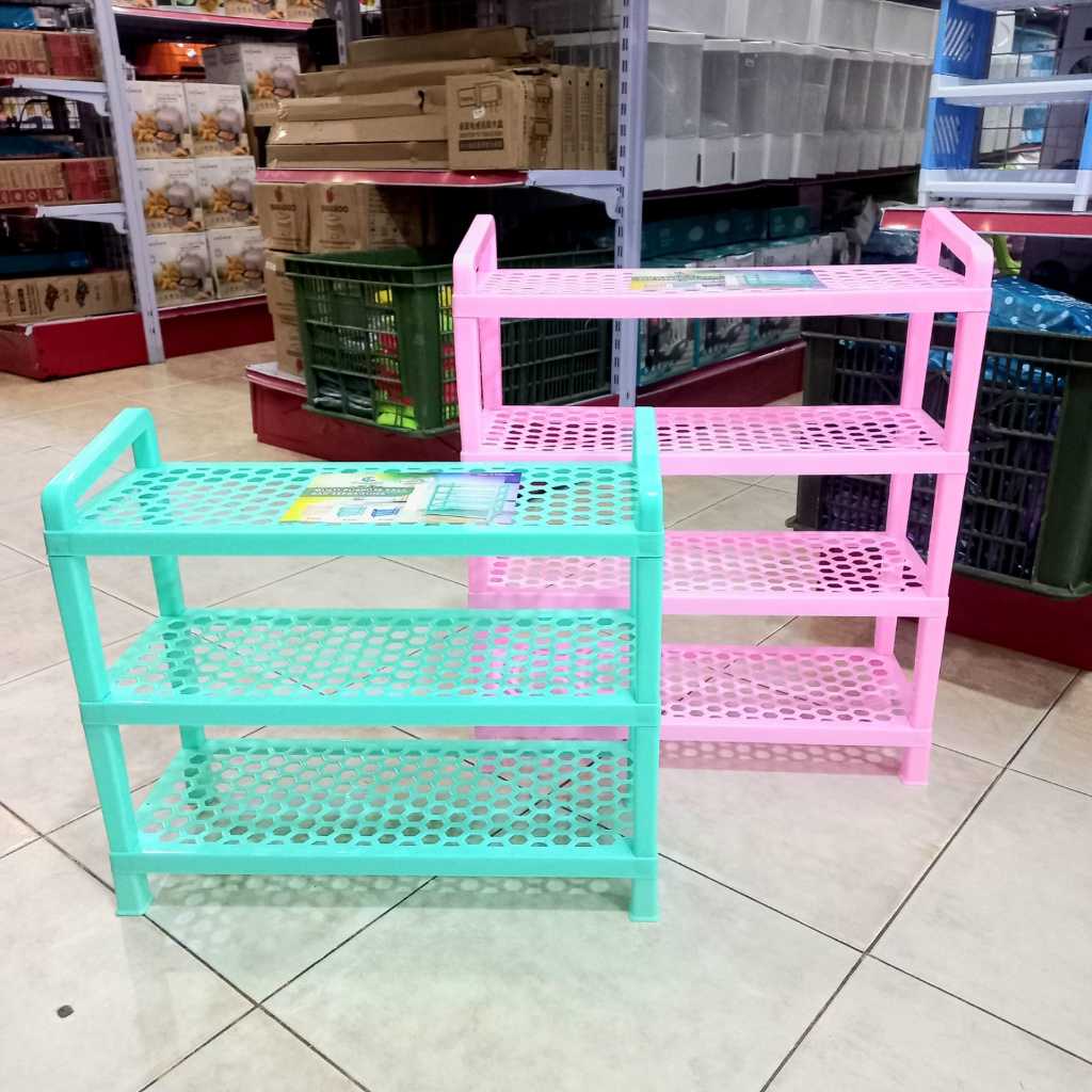 Executive Shoe Rack S4 CNP MCR | 4 Layer Plastic Shoe/Sandal Storage ...