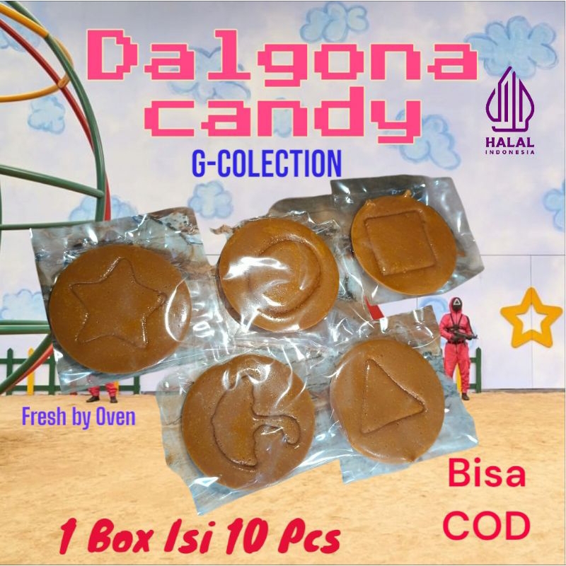 Dalgona Candy Squid Game Viral Round Candy 1 Box Contains 10 Pcs | Shopee Malaysia