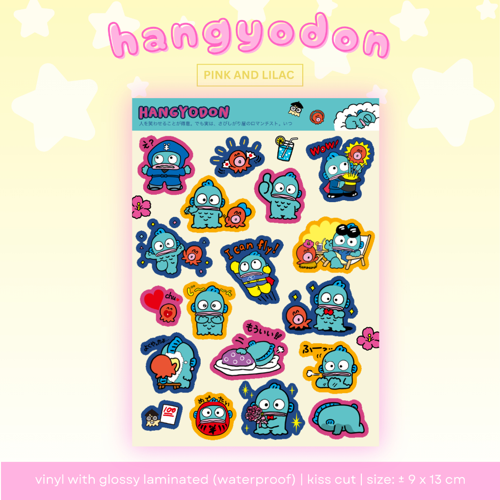 Hangyodon Sticker Sheet | Waterproof Deco Sticker | Shopee Malaysia