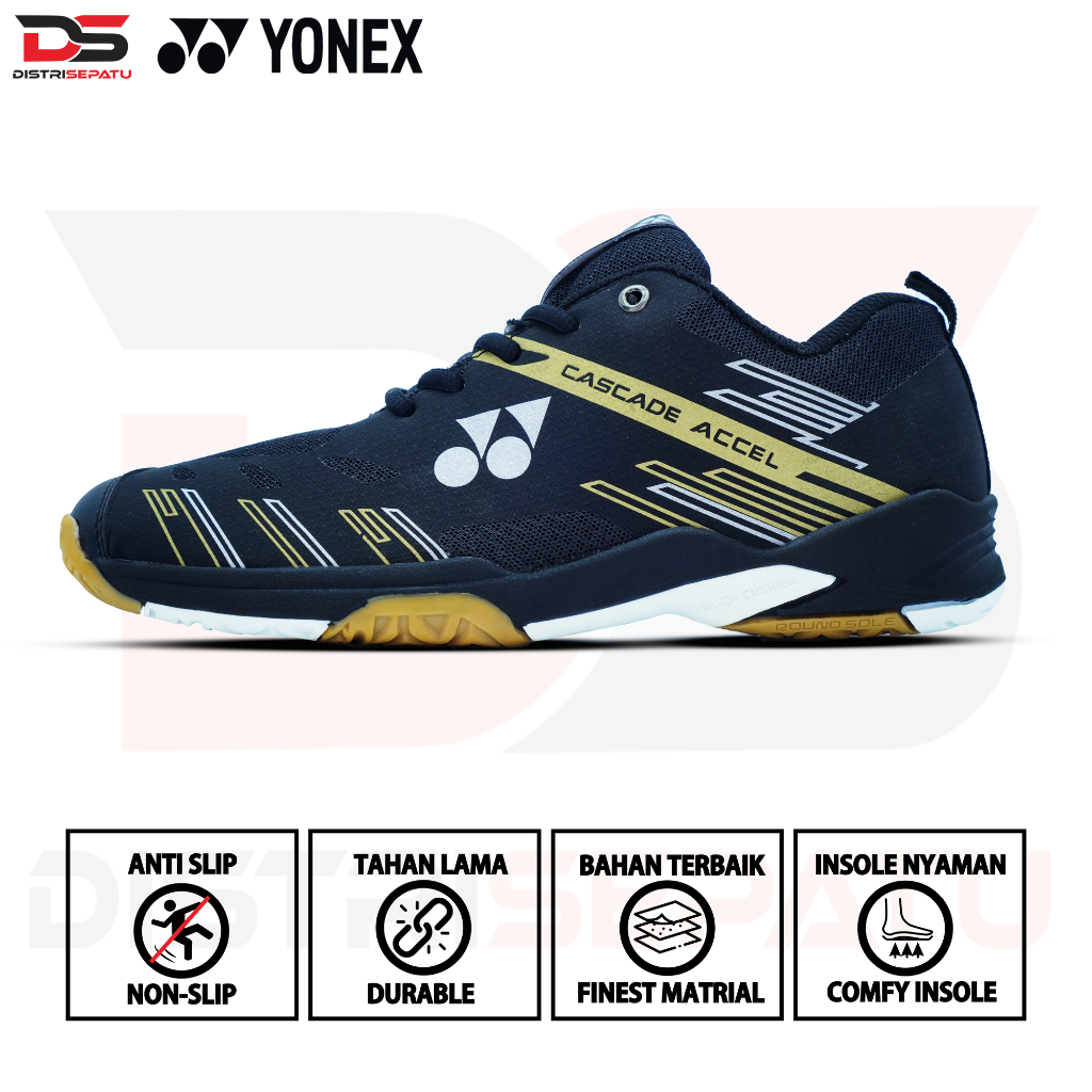 Cascade Accel Anti-Slip Badminton Shoes Comfortable on the Feet Size 39 ...