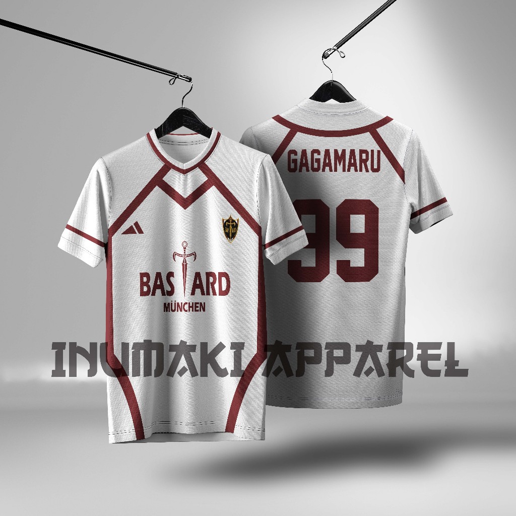 PUTIH Blue Lock Anime Jersey - BASTARD MUNCHEN White Version (Gagamaru ...