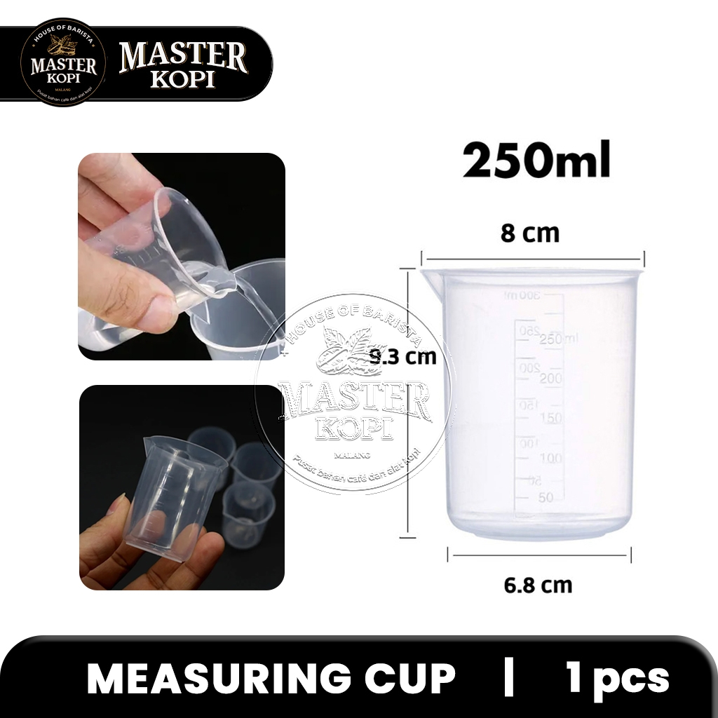 Multipurpose Plastic Measuring Cup Transparent Measuring Cup 250ml (1 pcs) | Shopee Malaysia