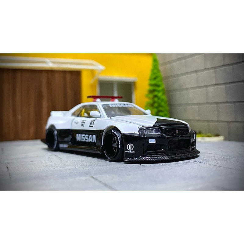 Mini GT KHMG120 Nissan R34 Kaido Police Aero | Shopee Malaysia