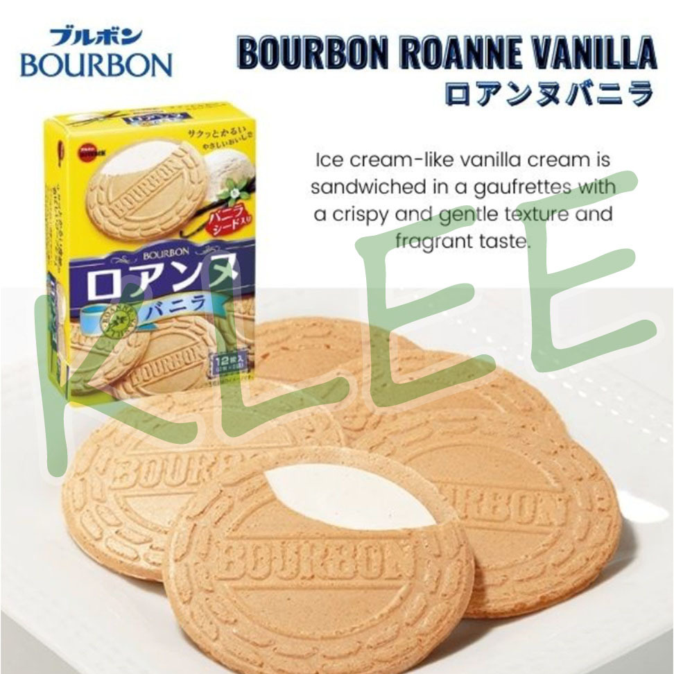 Bourbon Roanne Vanilla Biscuit Box Japan - Kukkia Japan - Japanese ...