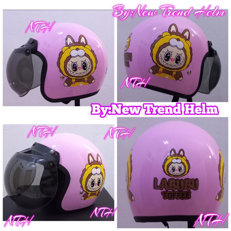 Retro Labubu Helmet Labubu Motif Bogo Helmet | Shopee Malaysia
