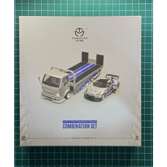 TIME MICRO NISSAN GTR R35 BRIAN LIVERY LOOSE SILVER BLUE + FIGURE + BOX ...