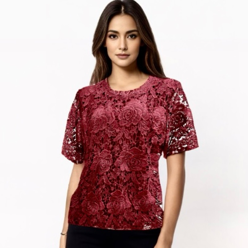 5222 KILAP XL XXL XXXL BLOUSE TOPS BROKEN LACE DRESS WOMEN'S CLOTHING ...