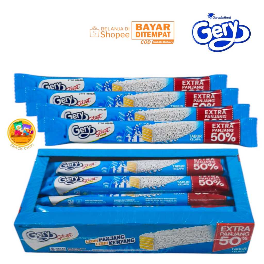 GERRY SALUUT WAFER WITH COCONUT SOWING FLAVOR 1 BOX 12 PCS | Shopee ...