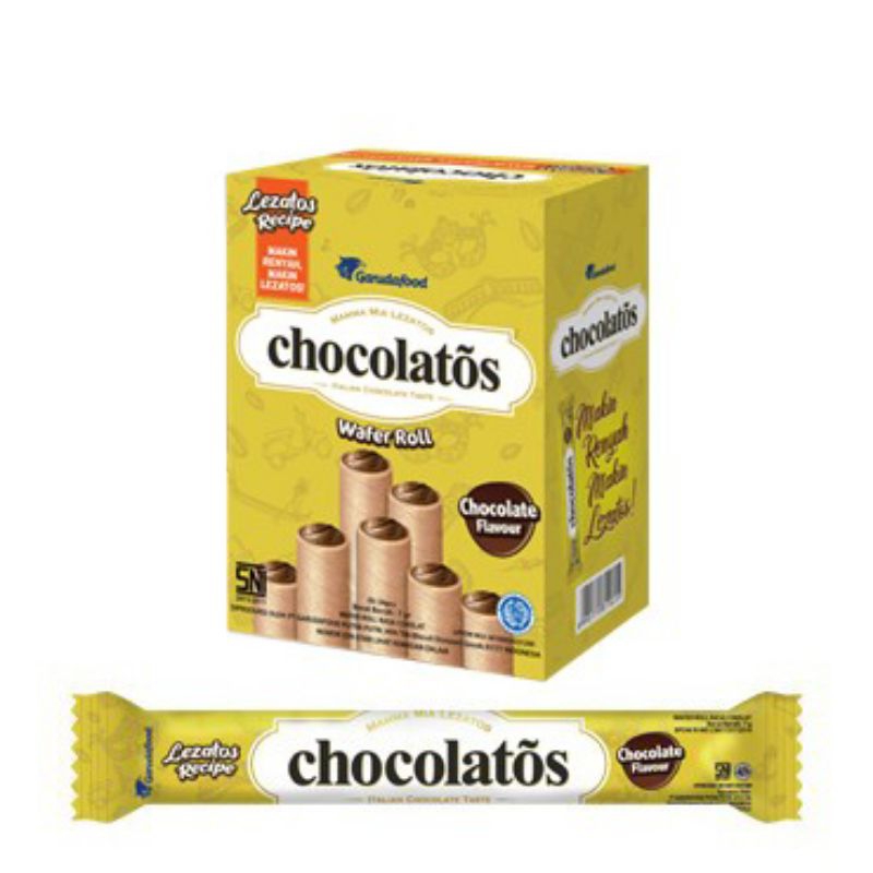 GSV CHOCOLATOS 1 Box contains 24 Wafer Roll 500an ORIGINAL Chocolate ...
