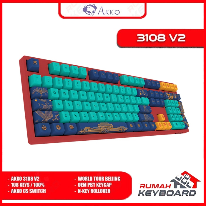 AKKO 3108 - V2 - 100% - World Tour Beijing - Mechanical Keyboard ...