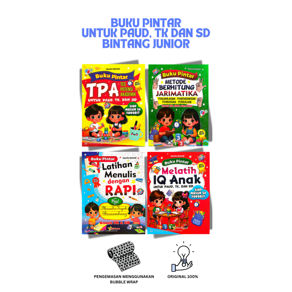 Smart Book for PAUD Kindergarten and Elementary School Full Color A4 ...
