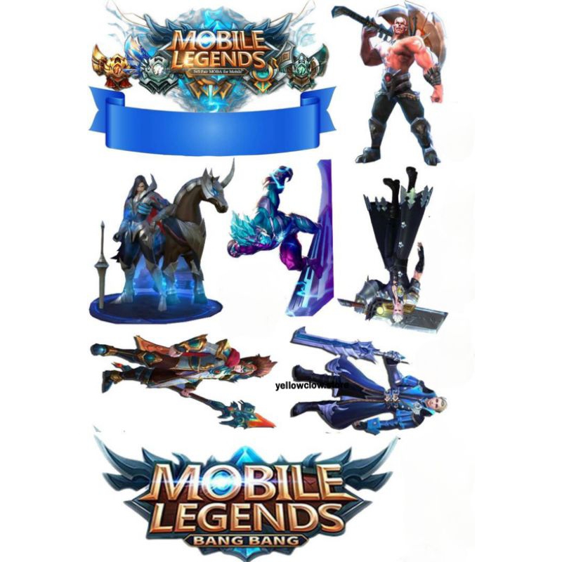 MOBILE LEGENDS CAKE TOPPER/THOPPER BIRTHDAY CAKE THEME MOBILE LEGENDS ...