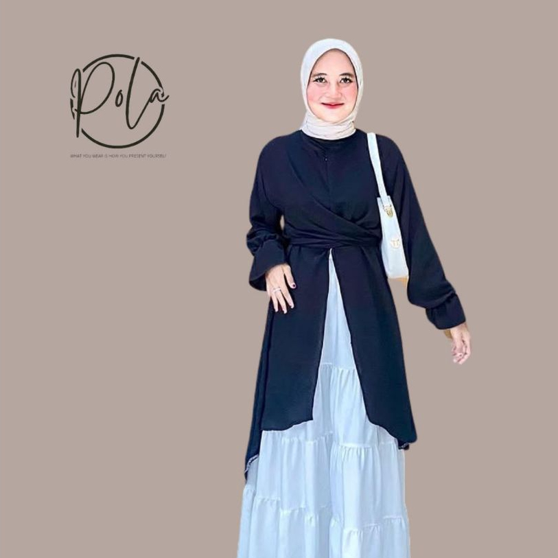 Pattern Wear Clara Long Tunic Outer 3in1 Plain Oversize LD 120 Jumbo ...