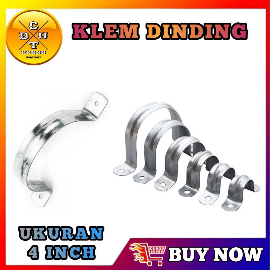 Omega clamps Size 4 inches clmps omega galvanized wall clamps for ...
